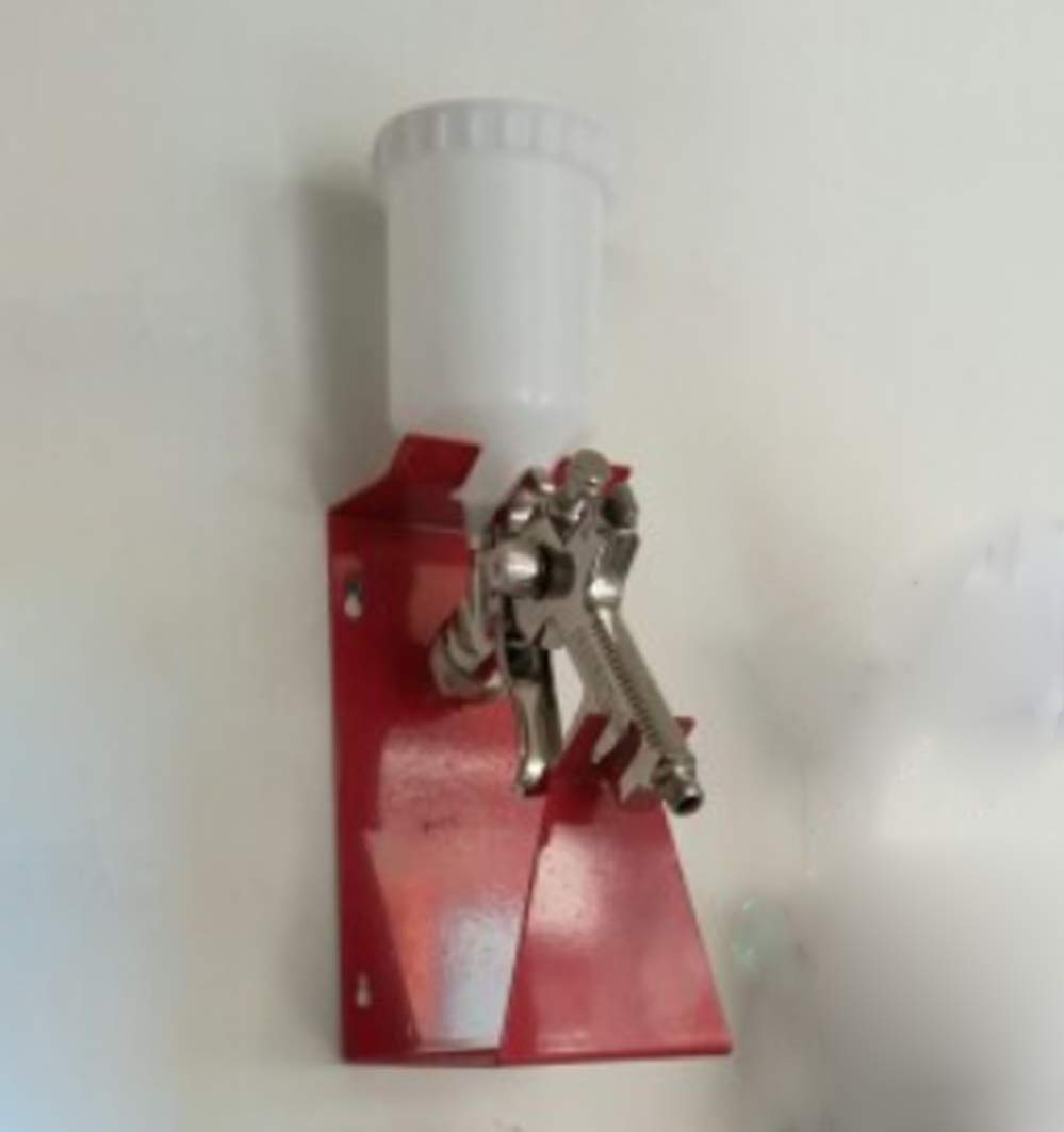 Snapklik.com : Wall-Mount Red Metal Spray Gun Holder/Stand/Attach To ...