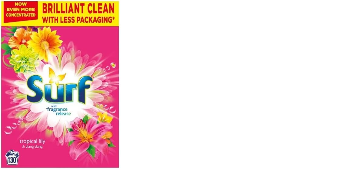 Surf Tropical Lilly Fabric Washing Powder Biological Solution Natural ...