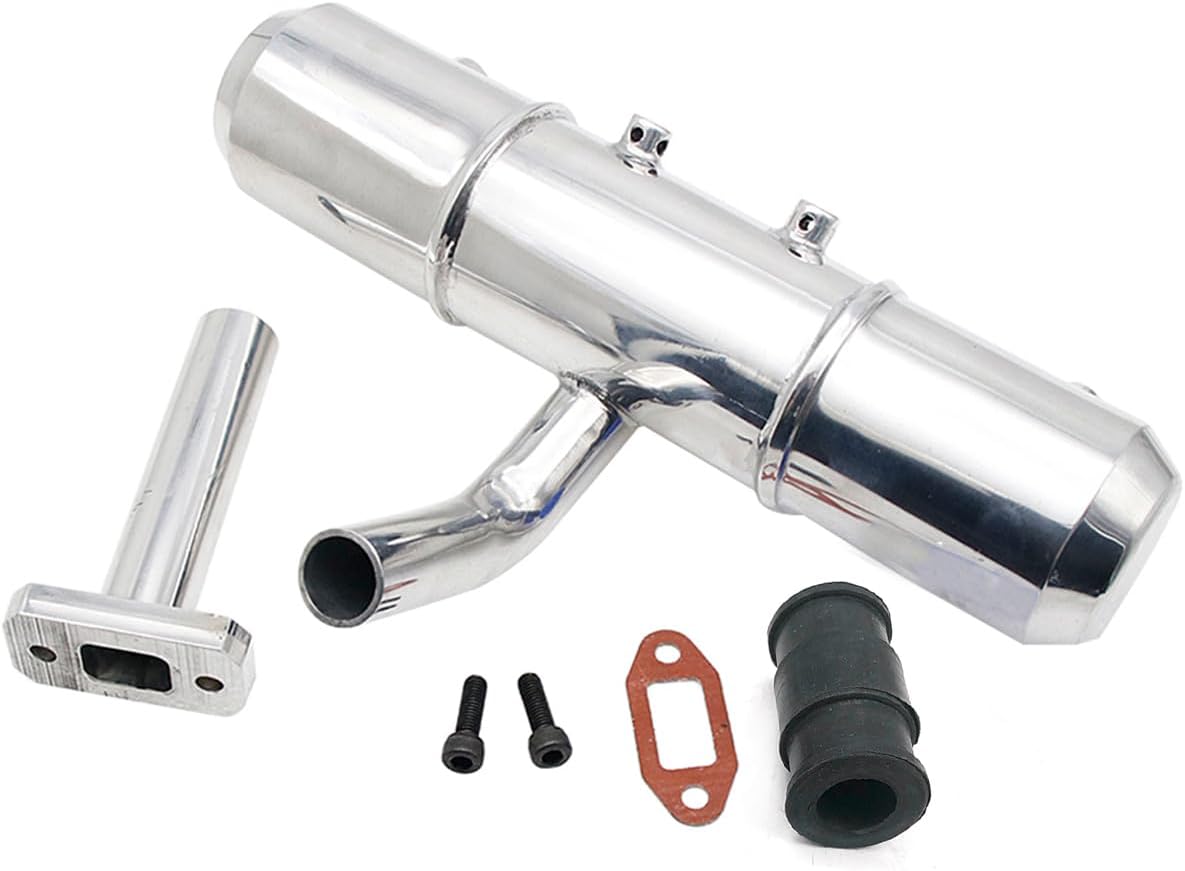 Amazon.com: FLMLF Aluminium Twin Exhaust Tuned Pipe for 1/5 Rc HPI ...