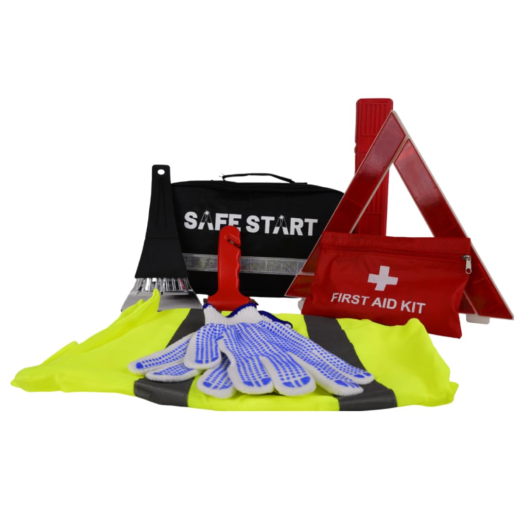 Amazon.com: Safe Start Car Emergency Kit - Car Safety Kit with First ...