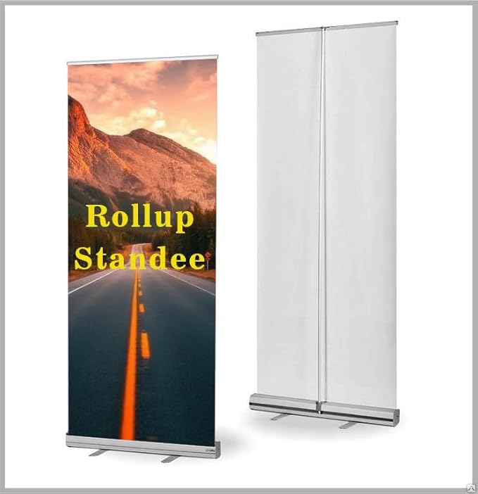 AR PRINTING HUB Silver Aluminium Banner Roll Up Standee Without Flex ...