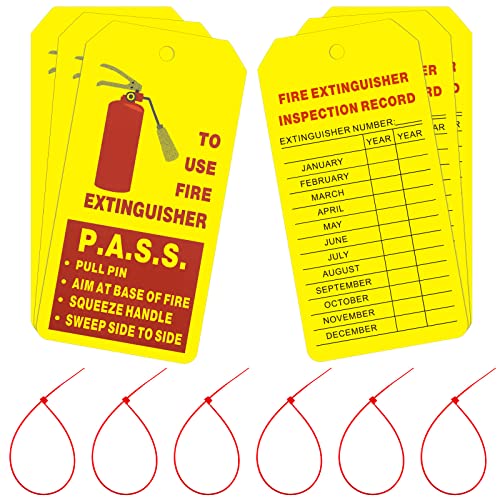 Fire Extinguisher Tags with Adjustable Wire Ties Fire - Want It All
