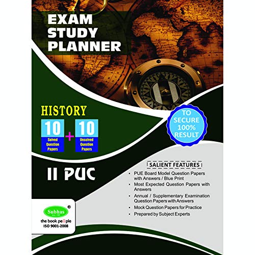 10+10 EXAM STUDY PLANNER HISTORY 2ND PUC : Madhu: Amazon.in: Books