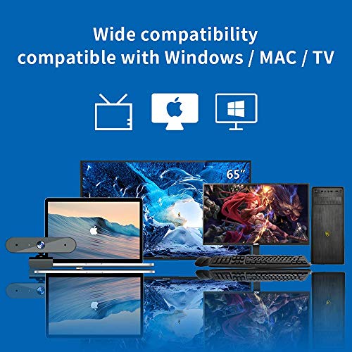 Walfront Model-S3 1080P Webcam with 360-Degree Rotation Streaming ...