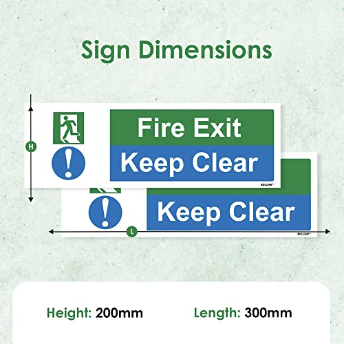 RDLCAR Fire Assembly Point Signage Pack of 3 – Comes with 2 Keep Clear ...