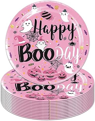 Amazon.com: 30 Pcs Boo Themed Party Plates, Disposable Paper Plate ...