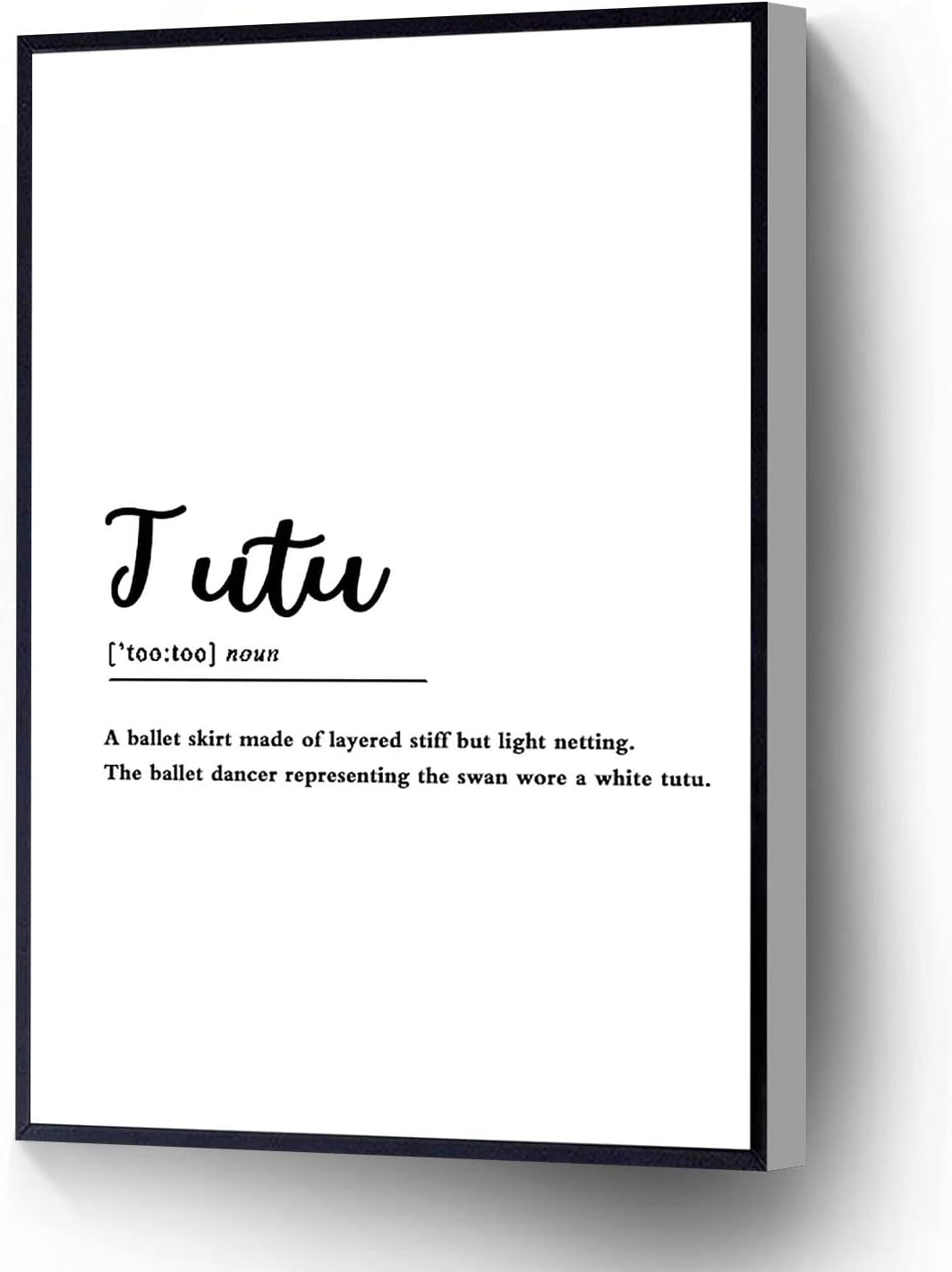 Amazon.com: RCVTVPV Tu-Tu Quote Canvas Wall Art Tu-Tu Definition Poster ...