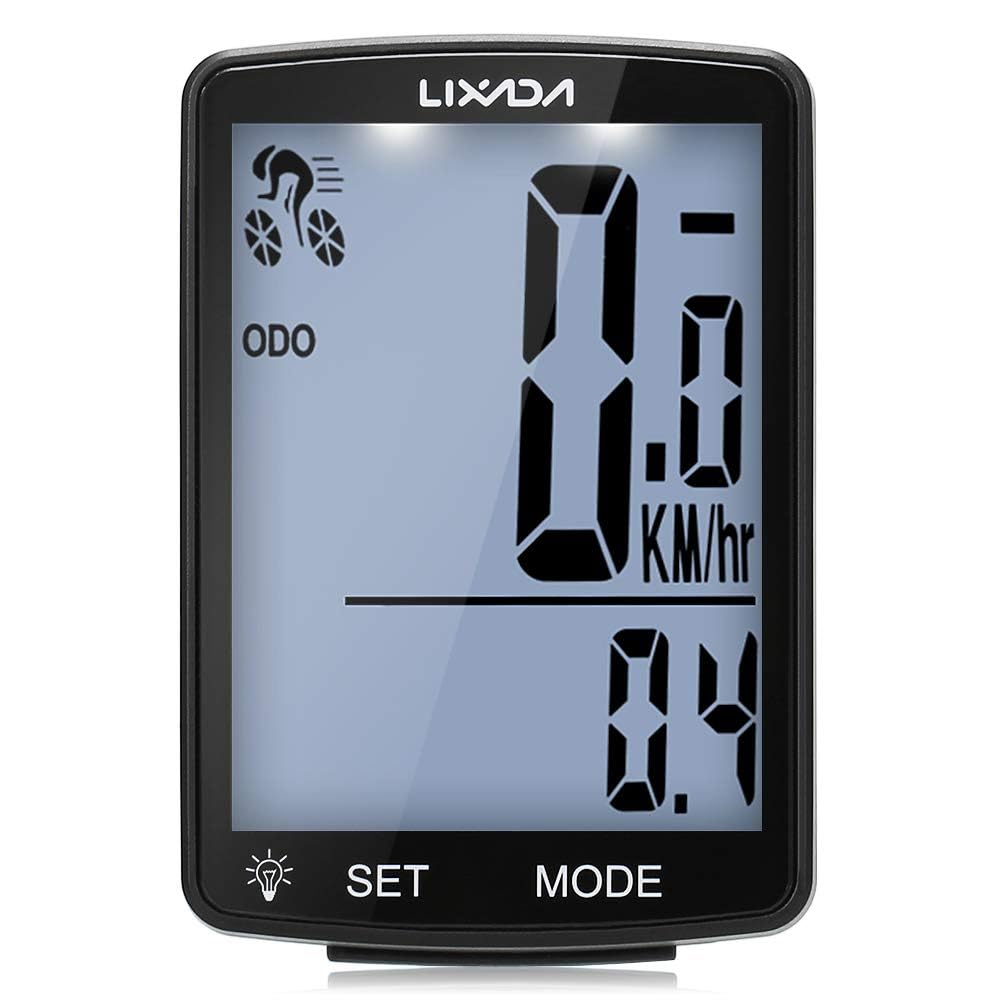 Lixada Bike Computer Wireless Multifunctional LCD Screen Bicycle ...
