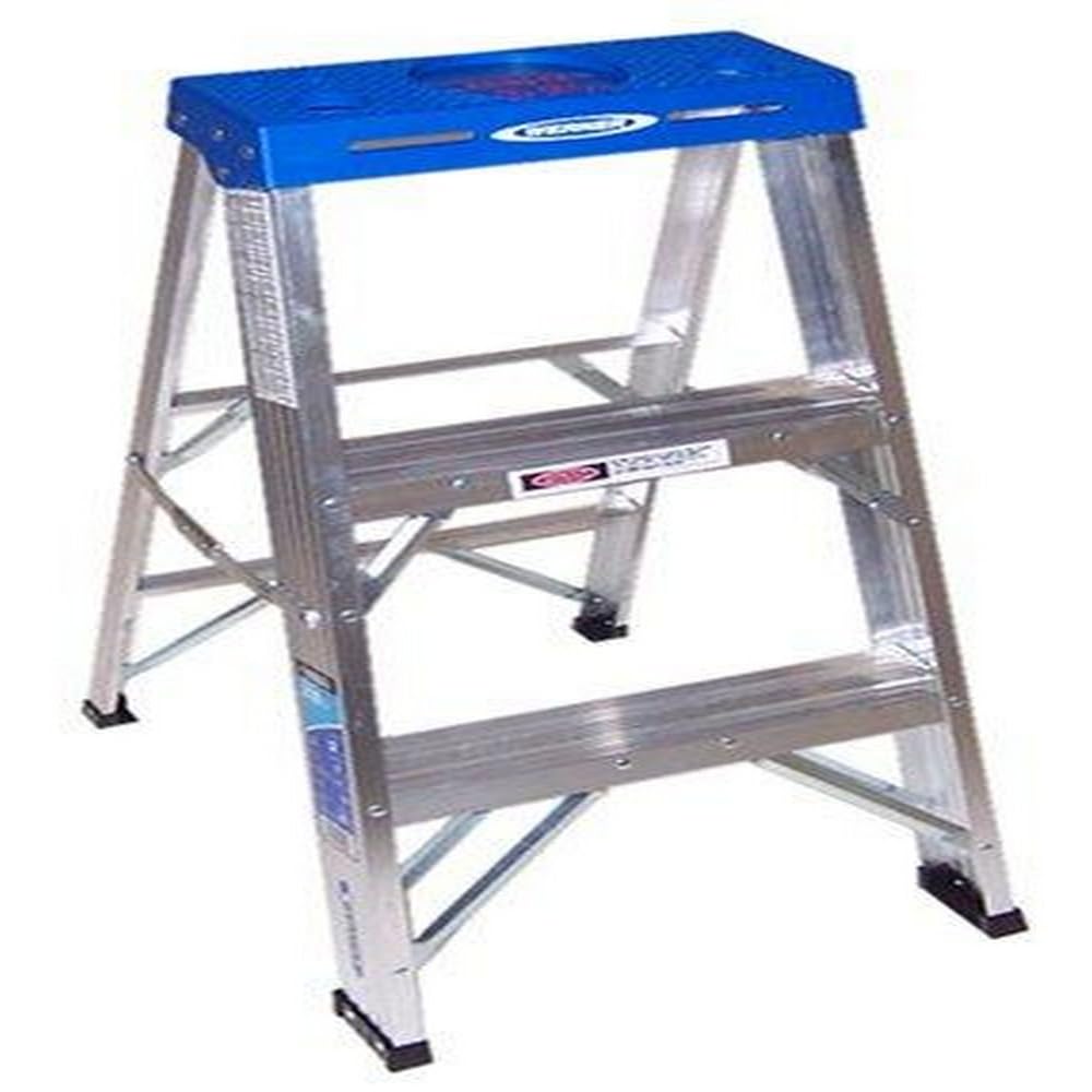 Werner 363 Single Sided Step Ladder with Pail Shelf, 250 Lb, Front X 1 ...