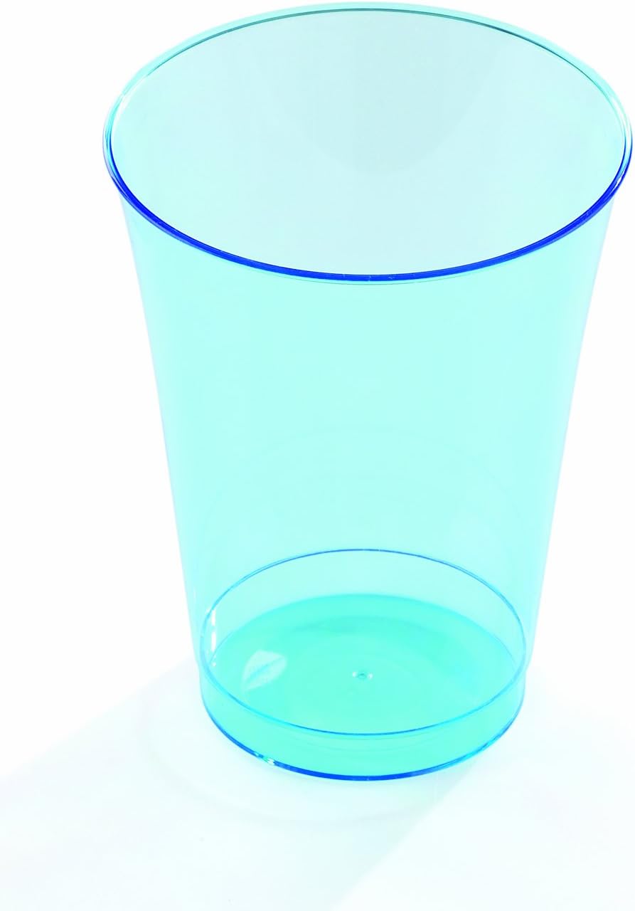 Mozaik 10 Turquoise Blue Plastic Cups 200ml | Water | Juice | Squash ...