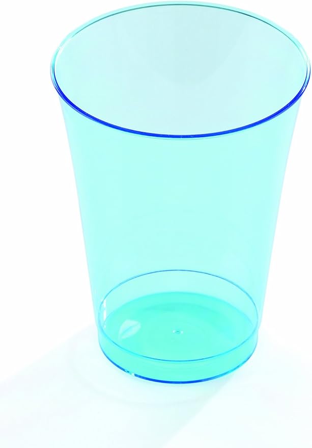 Mozaik 10 Turquoise Blue Plastic Cups 200ml | Water | Juice | Squash ...