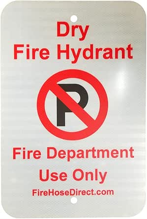 Amazon.com: Reflective Dry Hydrant Sign : Industrial & Scientific