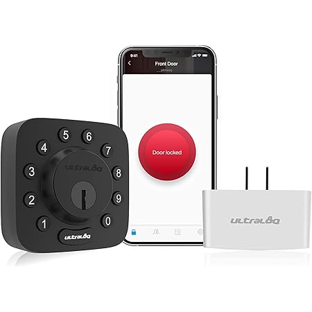 Smart Lock, ULTRALOQ U-Bolt Pro + Bridge WiFi Adaptor, 6-in-1 Keyless ...