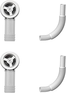 IUSOT 2Pcs Kitchen Sink Overflow Pipes, Extendible Sink Overflow Tube Kit with 250mm Flexible ...