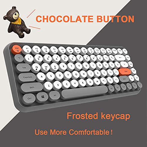 Wireless Bluetooth Keyboard Portable Mini 84-Key Typewriter Keyboard ...