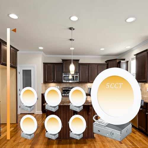 ArtCredit LED Ceiling Light,6 Inch 5CCT Dimmable Recessed Lighting ...