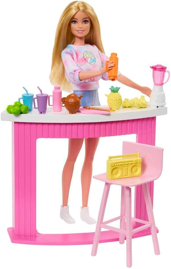 Barbie The Movie Shake Bar Game Set with Accessories for Girls Ages 3 ...