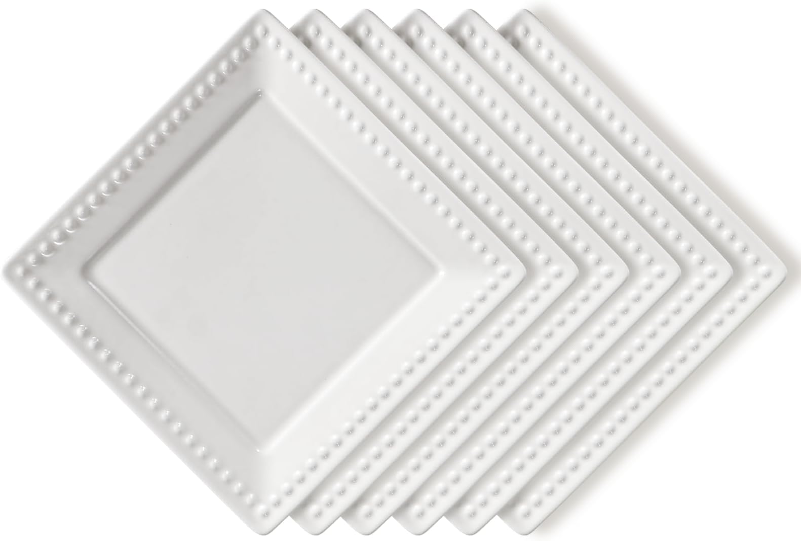 Amazon.com | Cutiset Porcelain Dessert, Salad Plates, Set of 6, White ...