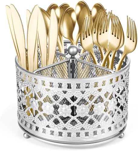 Amazon.com - YIUKEA Rotating Utensil Caddy Holder - Higher Raised ...