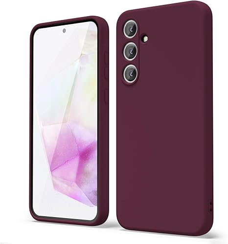 Amazon.com: oakxco for Samsung Galaxy A35 5G Phone Case Liquid Silicone, Cute Thin Slim Grip ...