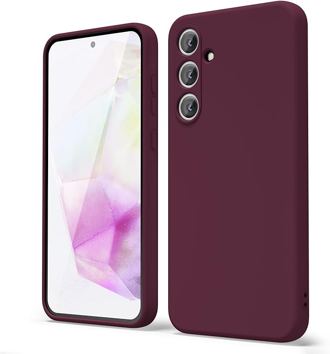 Amazon.com: oakxco for Samsung Galaxy A35 5G Phone Case Liquid Silicone, Cute Thin Slim Grip ...