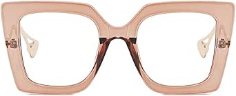 Amazon.com: Outray Oversized Square Blue Light Blocking Glasses for Women Anti Blue Ray Clear ...