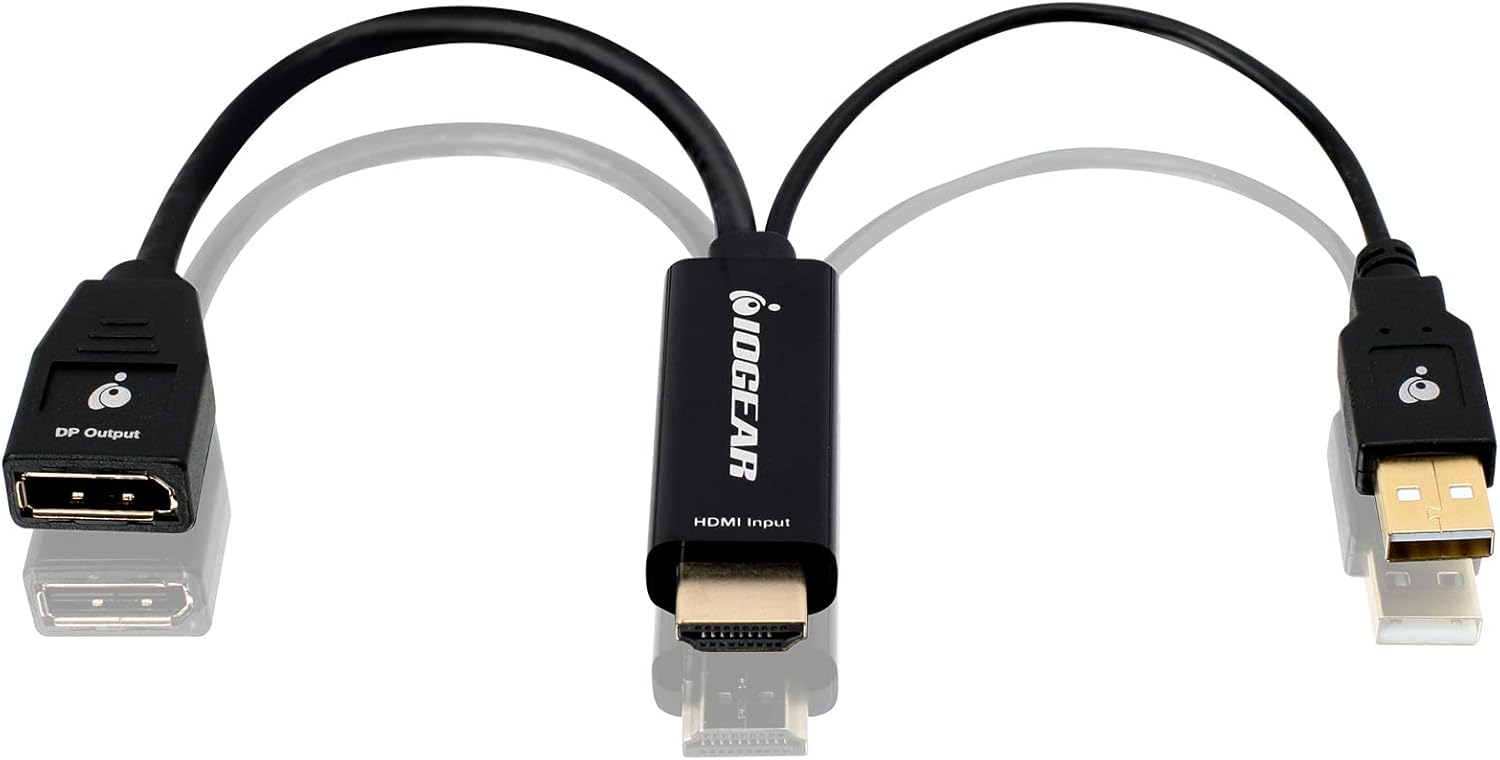 Amazon.com: IOGEAR 4K @60Hz HDMI to DisplayPort Adapter, HMDI Output to ...