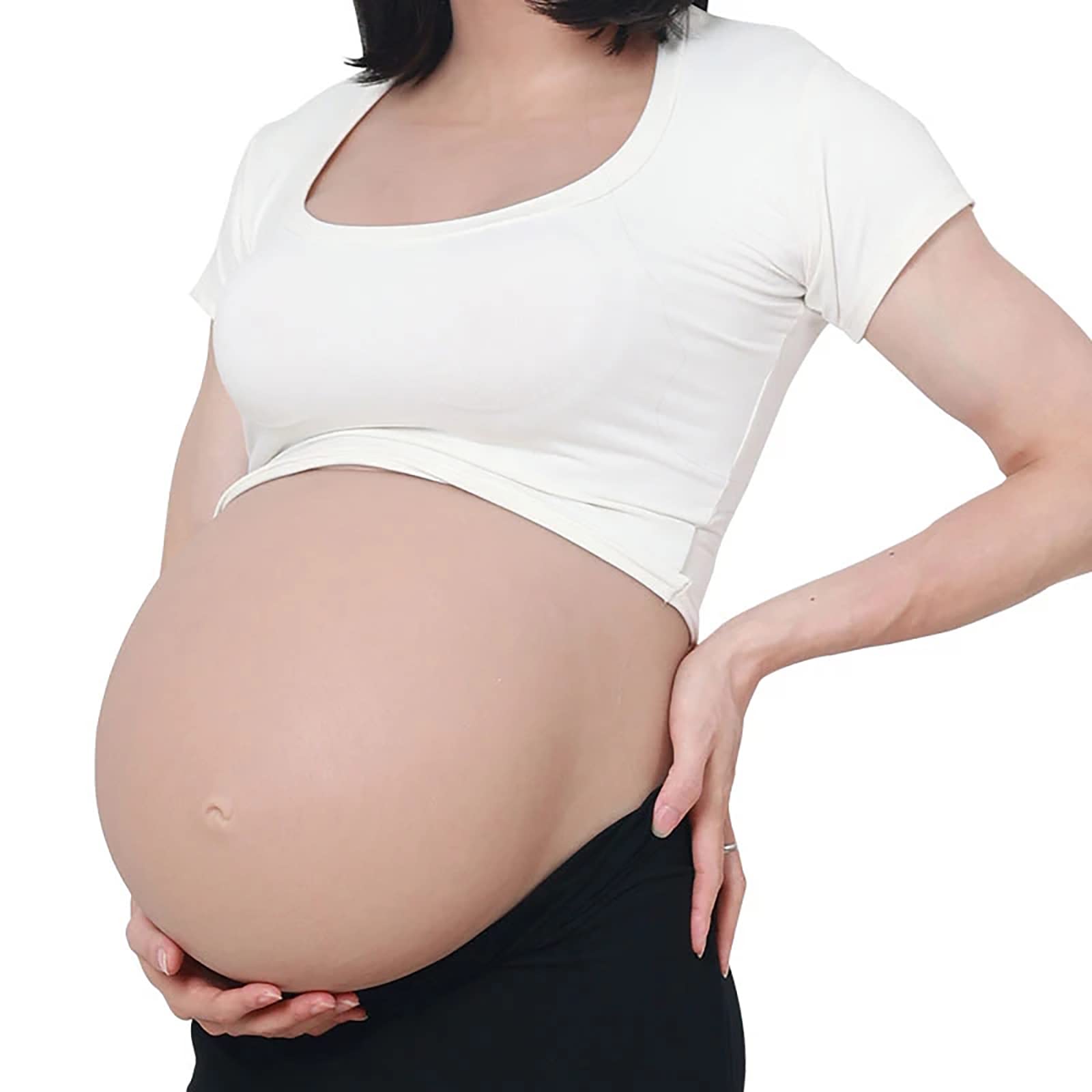 Dtbbksy Fake Pregnant Belly Artificial Pregnancy Tummy Bump Silicone