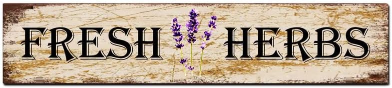 Amazon.com : Fresh Herbs Metal Tin Sign Hanging Sign Wall Decoration ...