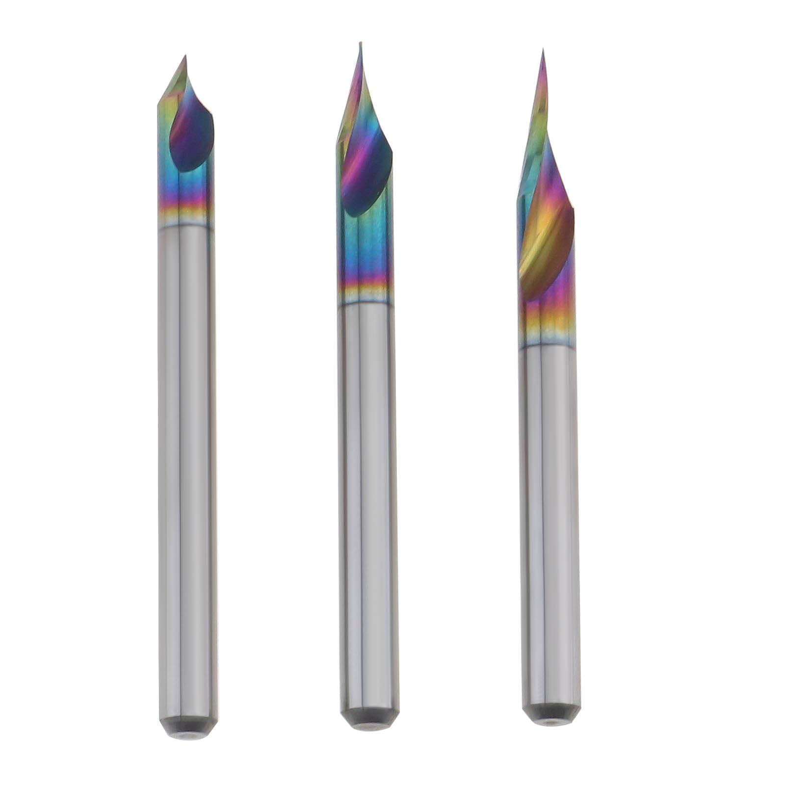 The Lord of the Tools 3PCS 1/8” Shank V-Groove CNC Router Bits 20/30/60 ...