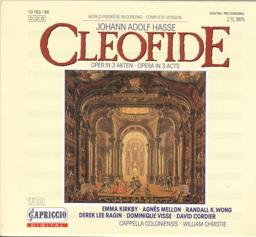 Amazon.com: Hasse, J.A.: Cleofide [Opera] (Kirby) : Emma Kirkby ...