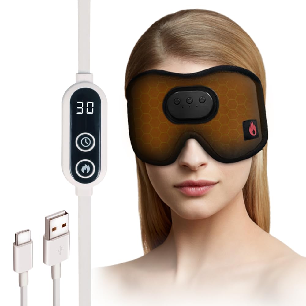 Amazon.com: Heated Eye Mask with Bluetooth Headphones SYPVRY Wireless ...