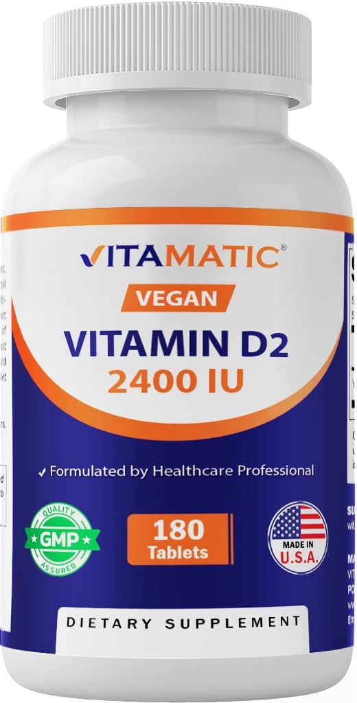 Amazon.com: Vitamatic Vitamin D2 60 mcg (2400 IU) - Ergocalciferol ...