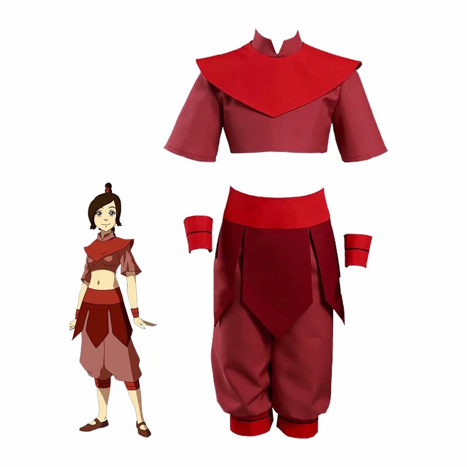 Buy The Last Airbender Cosplay Costume Suit Outfits TophBeifong Bolin ...