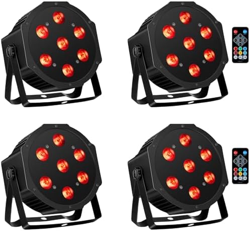 Amazon.com: 36LEDs RGB Par Lights 2 Pack - 36W LED Par Can Lights Sound ...