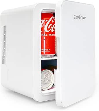 Amazon.com: Enventor 4 L Mini Refrigerator Skincare Fridge, AC 120V DC ...