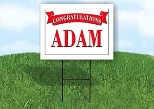 Amazon.com: ADAM Single Sided Congratulations Yard Sign with Stand ...