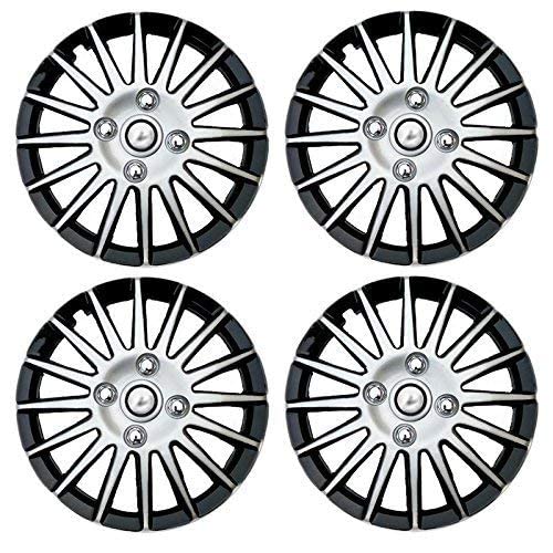 Carazy - Car Full Wheel Cover Caps Silver and Black 14 Inches For ...