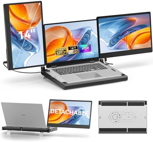 Amazon.com: 14" Laptop Screen Extender Smart Base - Upgraded Triple ...
