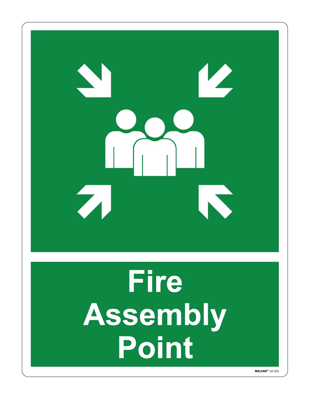 Buy RDLCAR Fire Assembly Point Sign - Fire Action Safety, & Safety ...