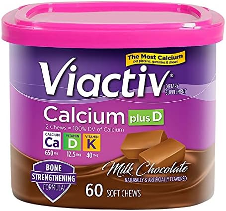 Amazon.com: Viactiv Calcium Plus Vitamin D Supplement Soft Chews, Brown ...