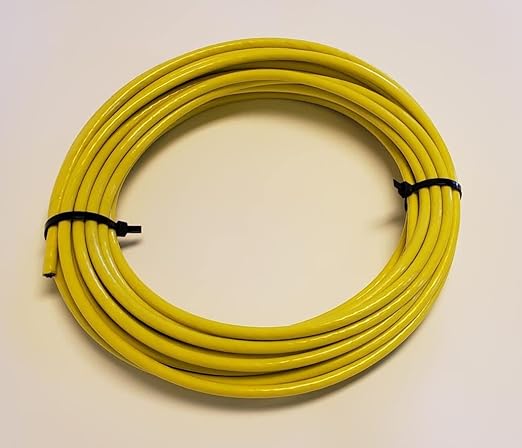 Yellow Vinyl Coated Wire Rope Cable, 3/16" - 1/4", 7x19: 50 ft, 100 ft ...