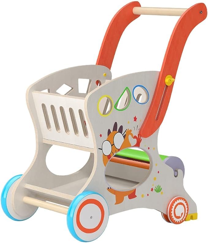 Buy MontyMaestro Toys - Wooden Movable Trolley , Kids Shopping Cart ...