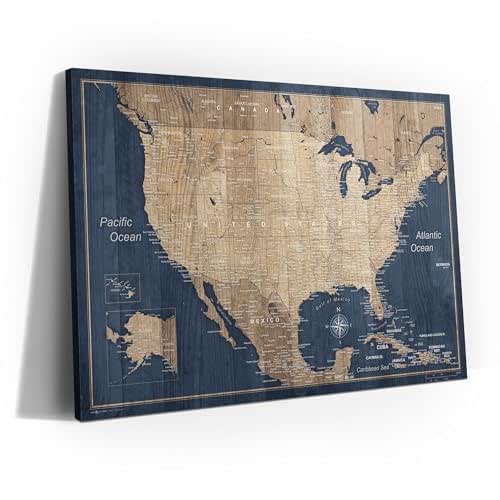 Amazon.com: Conquest Maps Push Pin USA Map Board - with Push Pins to ...