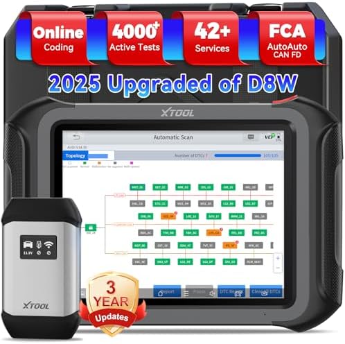 XTOOL D9S Car Scanner, 2025 Professional Scan Tool with ECU Coding, Topology Mapping ...