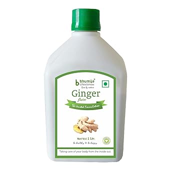 Buy Bhumija Lifesciences Natural Ginger Juice 1L | Sugar Free Adrak ka ...