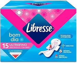 Libresse Ultrafino Bom dia, Absorvente Diurno Ultrafino, com Abas - 15 ...