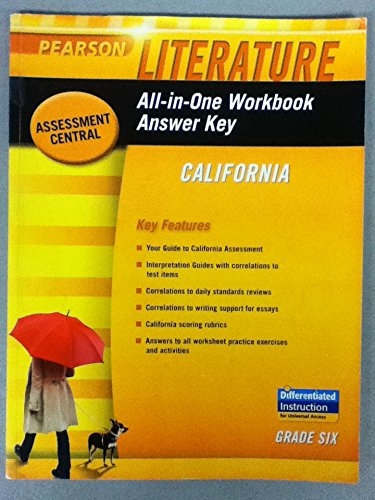 All-in-One Workbook Answer Key: California, Grade 6 (Pearson Literature ...