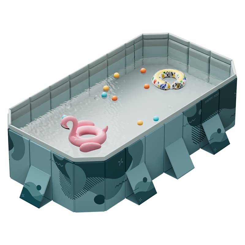 Amazon.com: YEYGRIEM Foldable Swimming Pool, Rectangular Above Ground ...