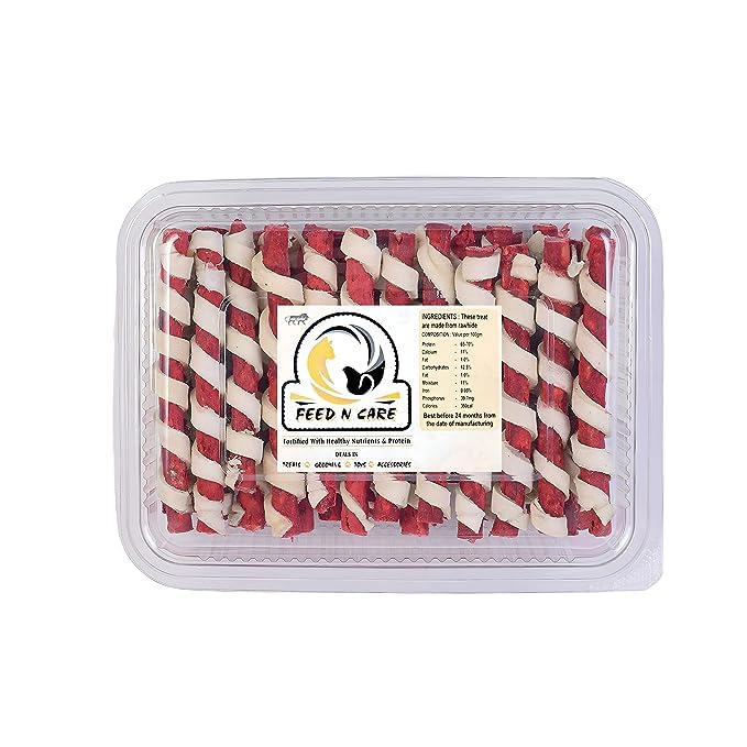 FEED N CARE Rawhide Mutton Flavored Spiral Munchy Used for Treating ...